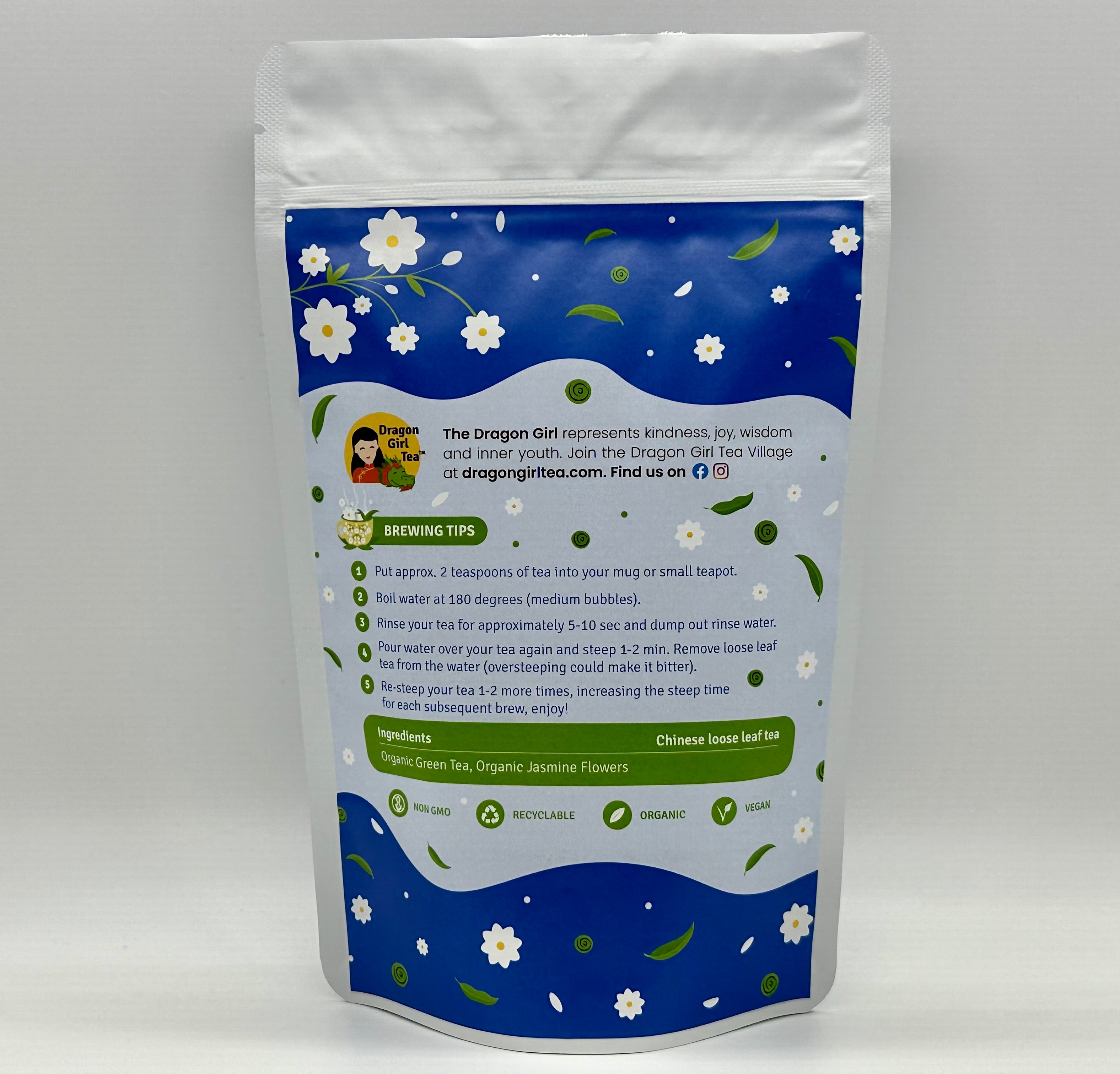 Jasmine Green (Organic) - Loose Leaf | Dragon Girl Tea