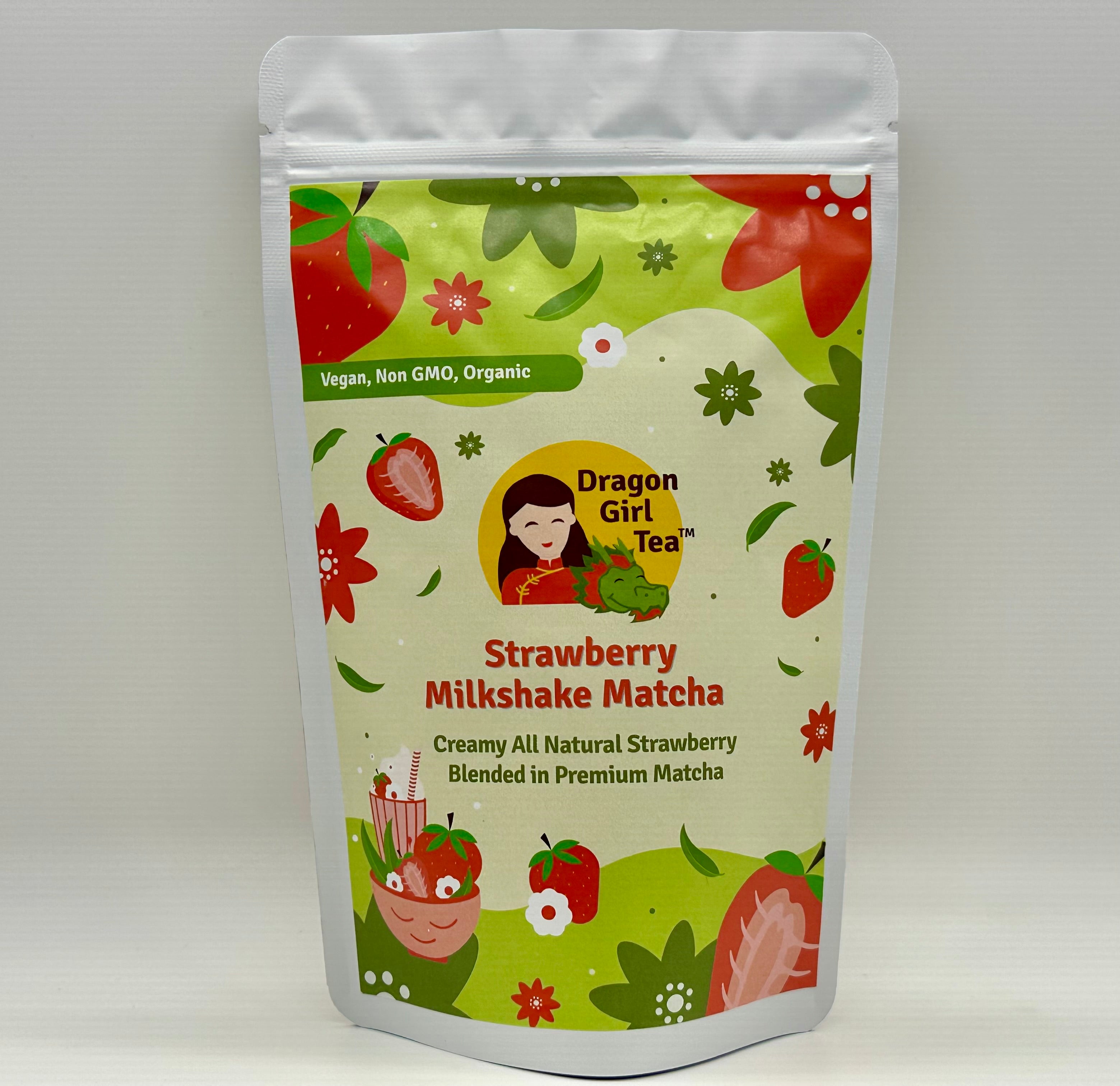 Strawberry Milkshake Matcha - Large Size | Dragon Girl Tea