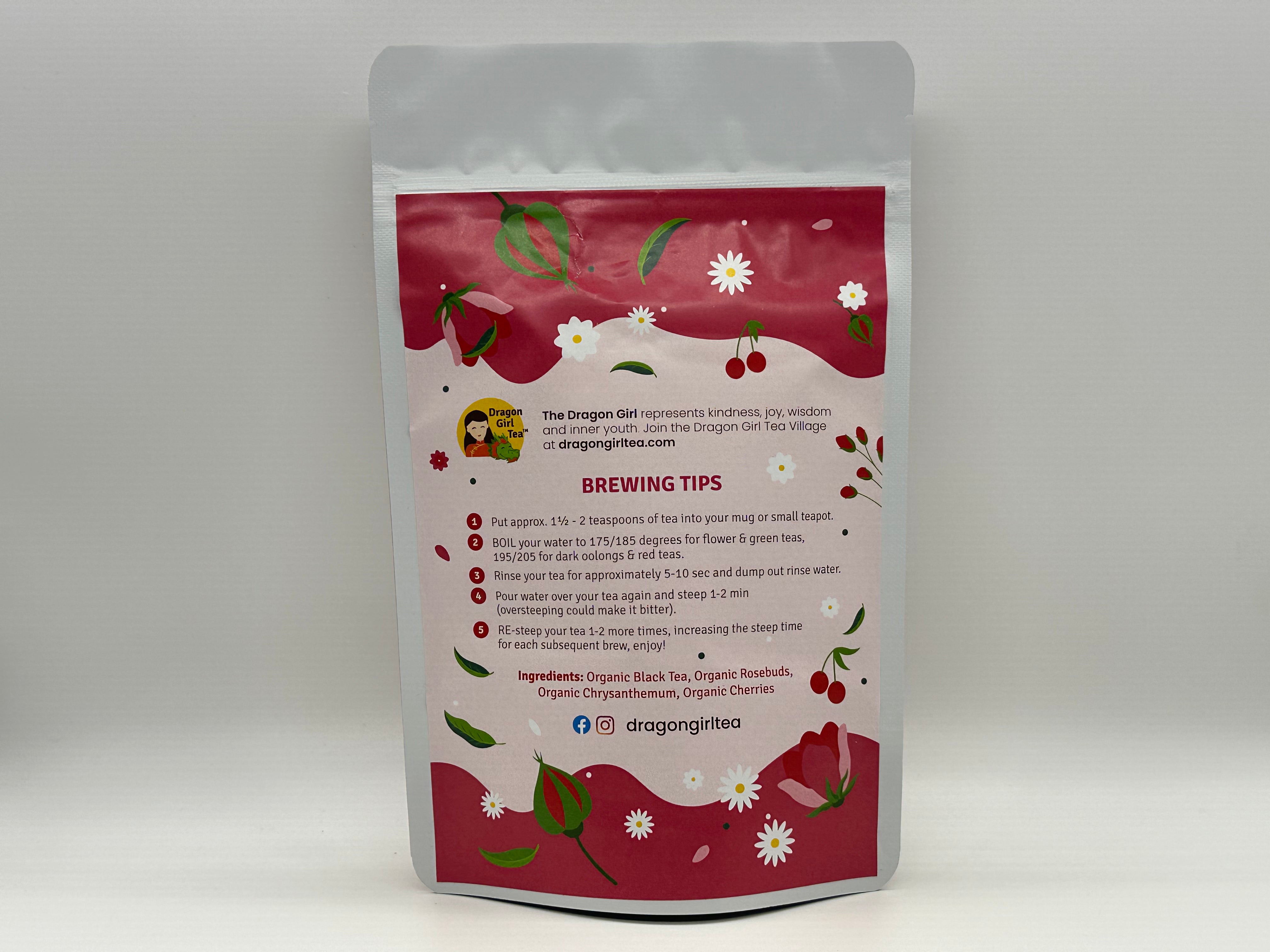Organic Loose Leaf Honey Rose Black Tea | Dragon Girl Tea