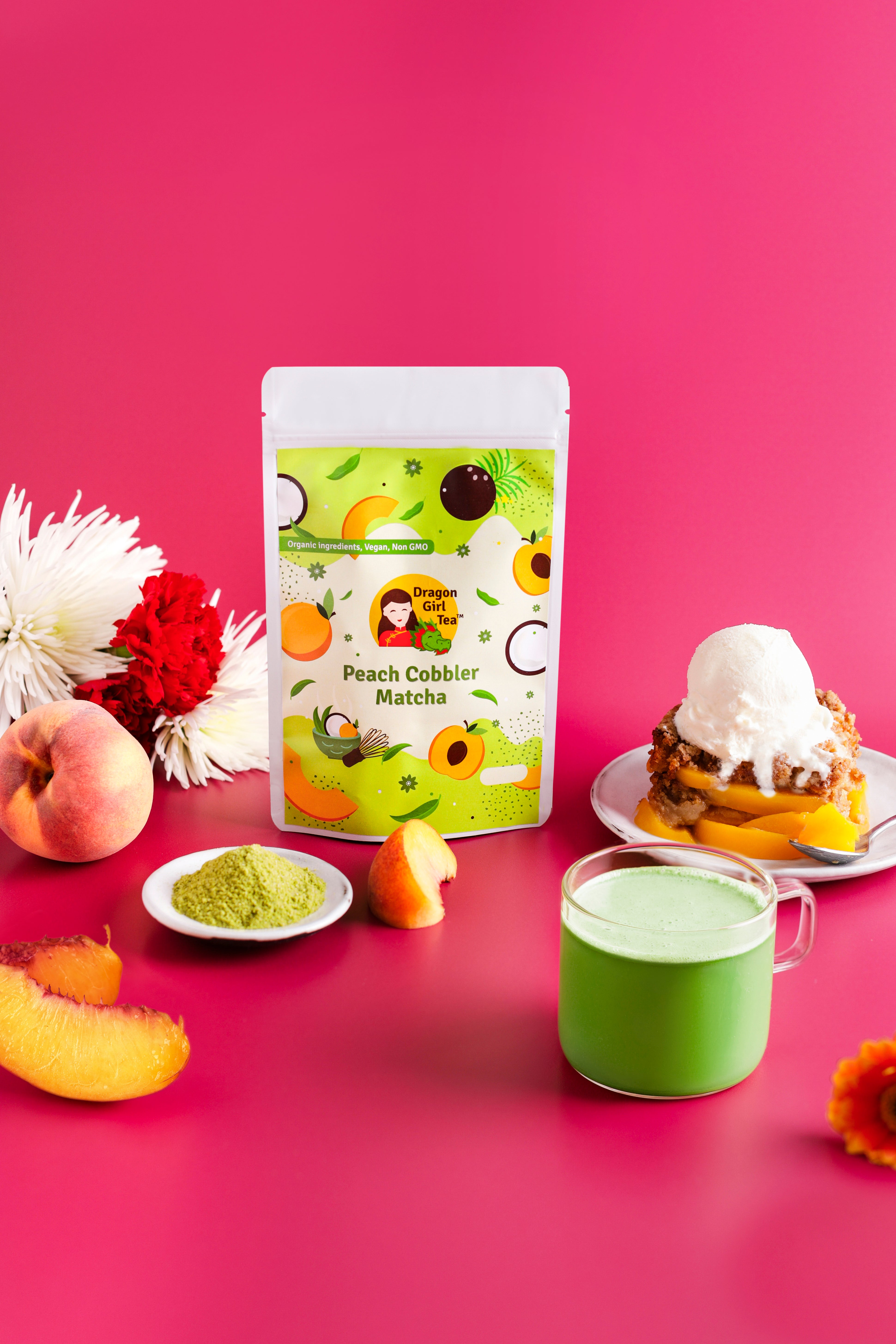 Peach Cobbler Matcha | Dragon Girl Tea