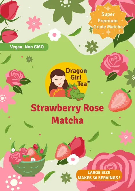 Strawberry Rose Matcha - Large Size – Dragon Girl Tea