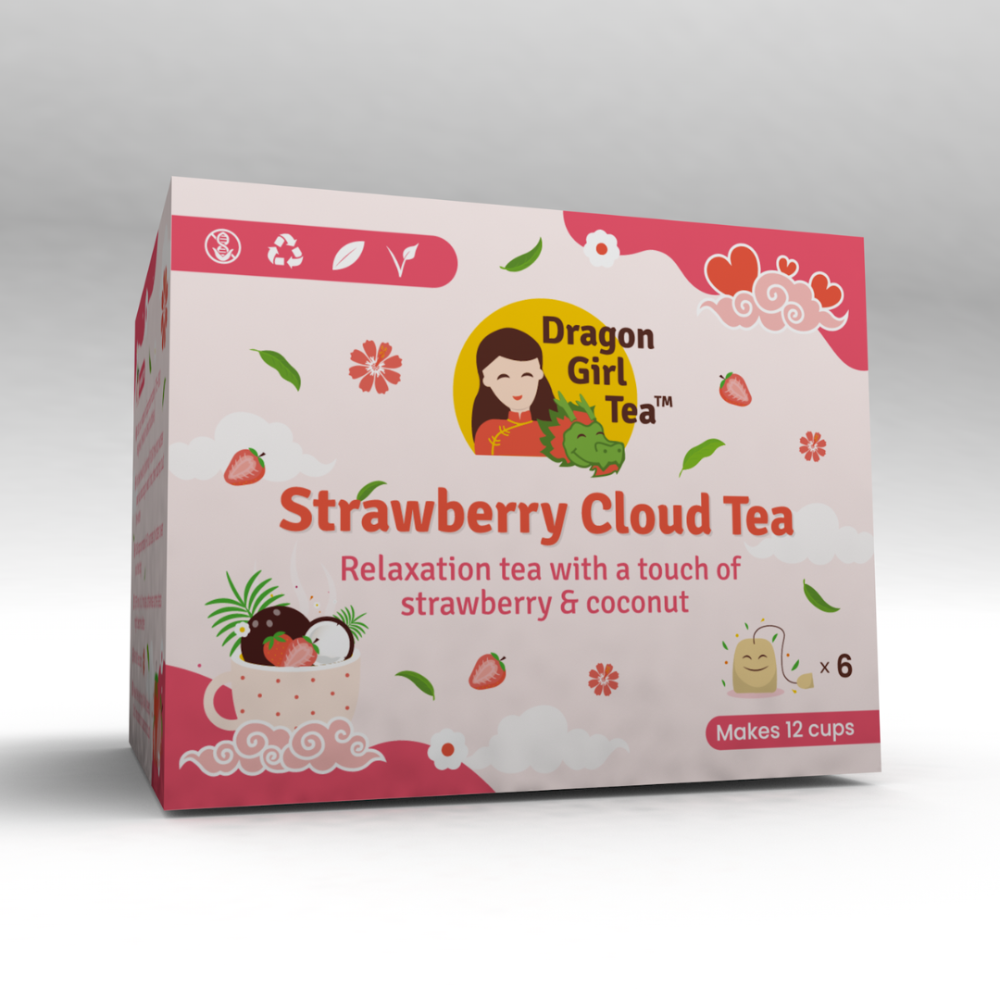 Strawberry Cloud Tea - Compostable Tea Bags | Dragon Girl Tea